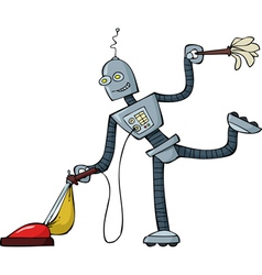 Drawing robotic vacuum cleaner Royalty Free Vector Image