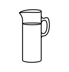 Linear drawing a transparent beverage jug Vector Image