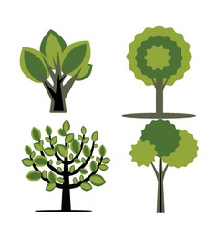 Trees set Royalty Free Vector Image - VectorStock