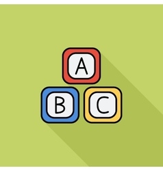 Alphabet english blocks Royalty Free Vector Image