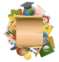 School scroll Royalty Free Vector Image - VectorStock