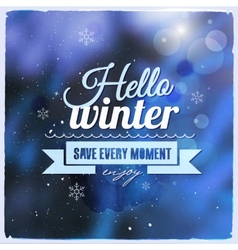 Creative graphic message for winter design Vector Image