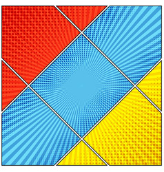 Comic rectangular colorful frames composition Vector Image