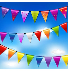 Rainbow bunting banner garland Royalty Free Vector Image