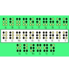 English version of braille alphabet Royalty Free Vector