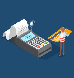 Pos nfc payment machine icon nfc terminal card Vector Image