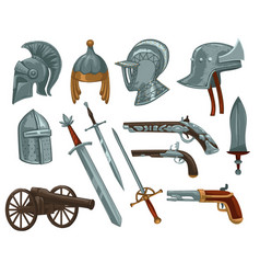Warrior knight with sword medieval military Vector Image