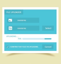 Cloud file uploader Royalty Free Vector Image - VectorStock