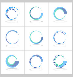 Circle circular design elements Royalty Free Vector Image