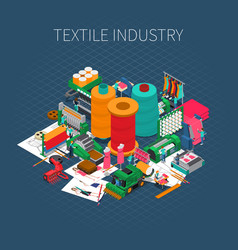 Textile factory concept Royalty Free Vector Image
