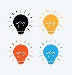 Light bulb yellow rgb color icon idea emoji Vector Image
