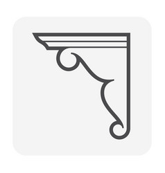 Crown moulding and cornice decoration icon set Vector Image