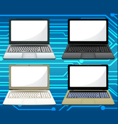 Modern open laptop back and side view icon Vector Image