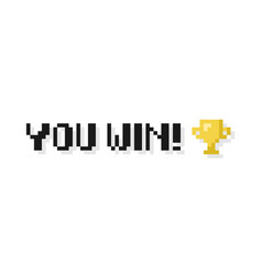 Pixel art 8-bit red cup with drink Royalty Free Vector Image