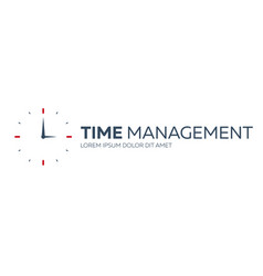 Time management time logo flat Royalty Free Vector Image