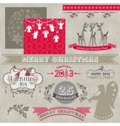 Merry christmas wreath Royalty Free Vector Image