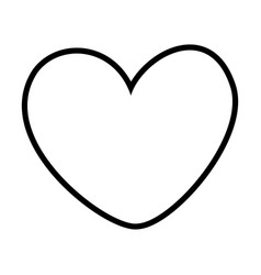 Heart icon cartoon black and white Royalty Free Vector Image