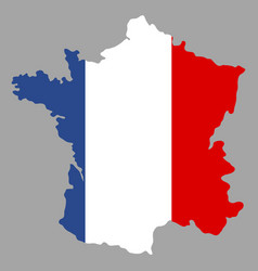 France flag map with shadow effect Royalty Free Vector Image