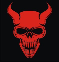 Devil death skull change to be bad evil red Vector Image