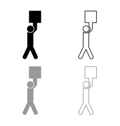 Silhouette Man Carry Load Vector Images (90)