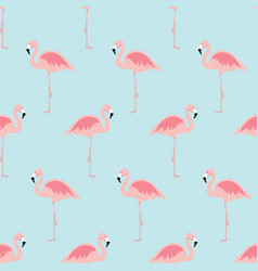 Cartoon flamingo seamless pattern Royalty Free Vector Image