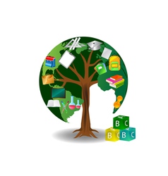 Education tree Royalty Free Vector Image - VectorStock