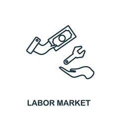 Labor management icon simple element from Vector Image