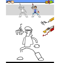 Drawing and coloring task for children Royalty Free Vector