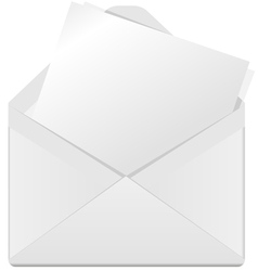 Open international mail envelope with letter Vector Image