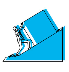 Man Pushing Rock Vector Images (over 120)