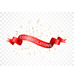 Congratulations sign letters banner Royalty Free Vector