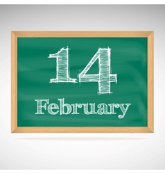 February 14 calendar daily icon Royalty Free Vector Image
