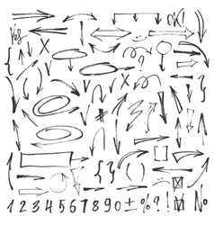 Doodle set arrows Royalty Free Vector Image - VectorStock