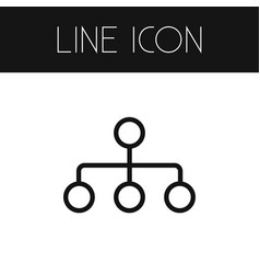 Isolated hierarchy outline structure Royalty Free Vector