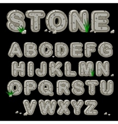Font Carved in Stone Royalty Free Vector Image
