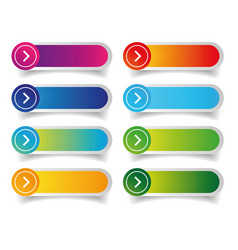 Colorful empty web button set Royalty Free Vector Image