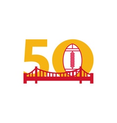50 years anniversary retro background Royalty Free Vector