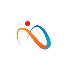 Abstract infinity graphic design template Vector Image