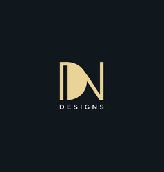 Dn logo monogram design template Royalty Free Vector Image