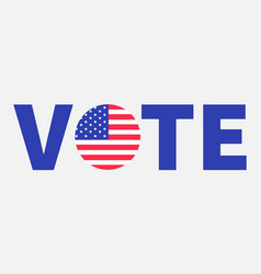 Blue election ribbon and stars design element Vector Image