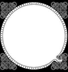 Runic square frame Royalty Free Vector Image - VectorStock