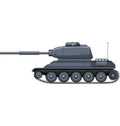 Military battle tank on white background Vector Image