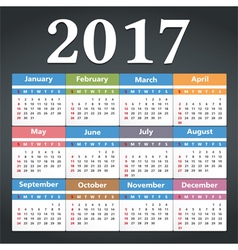 2017 Calendar Icon Royalty Free Vector Image - VectorStock