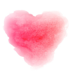 Watercolor gradient textured isolated heart stain Vector Image