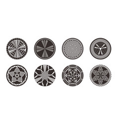 Set african decorative elements tribal print Vector Image