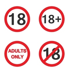 18 restriction sign Royalty Free Vector Image - VectorStock