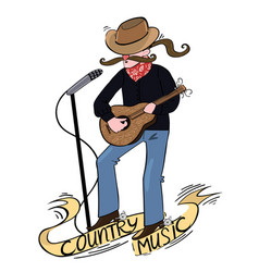 An old wise cowboy in a hat Royalty Free Vector Image
