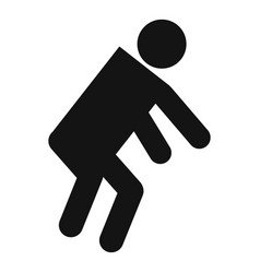 Stick figure stickman icon pictograph simple Vector Image