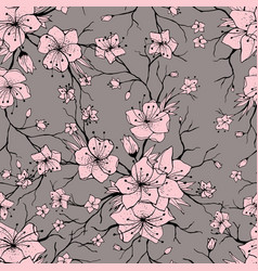 Sakura seamless pattern Royalty Free Vector Image