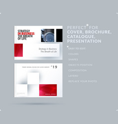 Square design presentation template with colourful